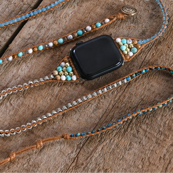 Jewelry | Apple Watch 5 Wrap Boho Wrist Band Turquoise Color Nwot ...